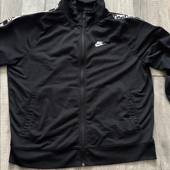 Nike | Jackets & Coats | Nike Sportswear Black Logo Jdi Track Jacket ...